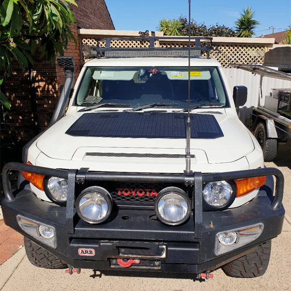 Toyota FJ Cruiser Lensun 105W 12V Hood/Bonnet Flexible Solar Panel ...