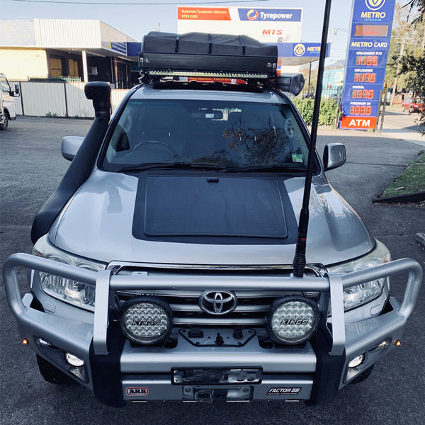Toyota LandCruiser 200 Series Lensun 100W Hood/Bonnet Flexible Solar P ...
