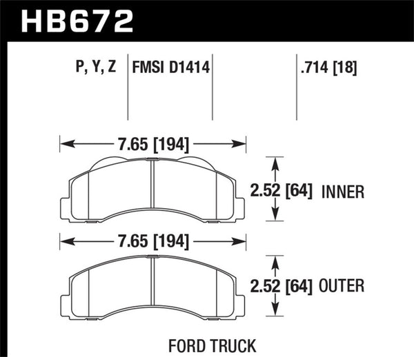 Hawk 10-11 Ford Expedition/F-150 SVT Raptor / 10-11 F-150 Performance ...